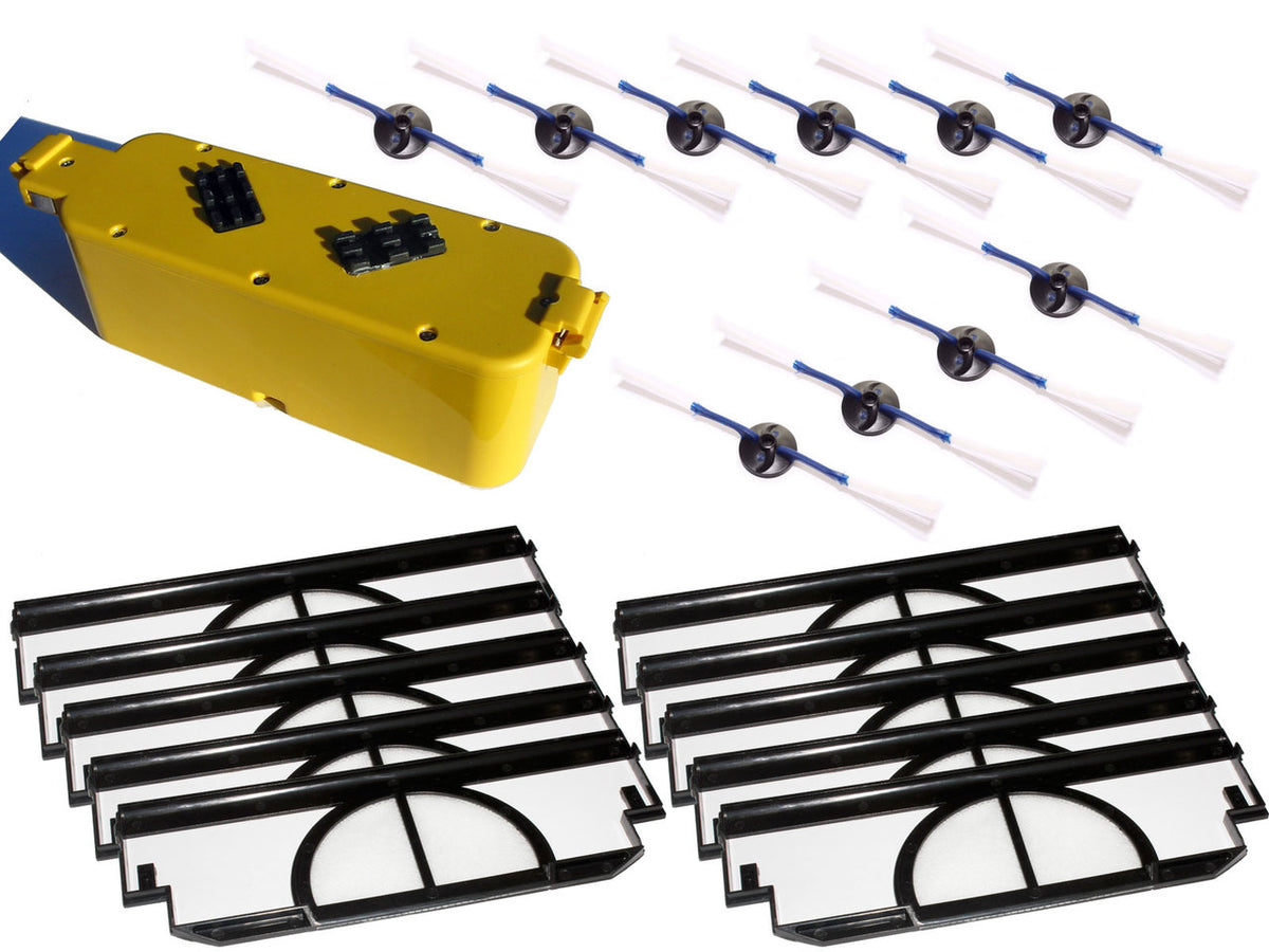 iRobot Roomba 400 Kit - Includes 1 Battery, 10 Side Brushes and 10 Fil ...