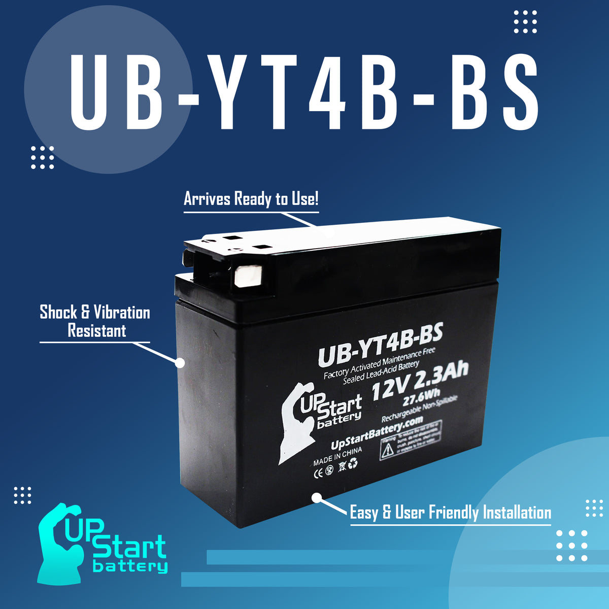 2011 Yamaha SR400 (FI) 400CC Motorcycle Battery Replacement - 12V, 2.3 ...