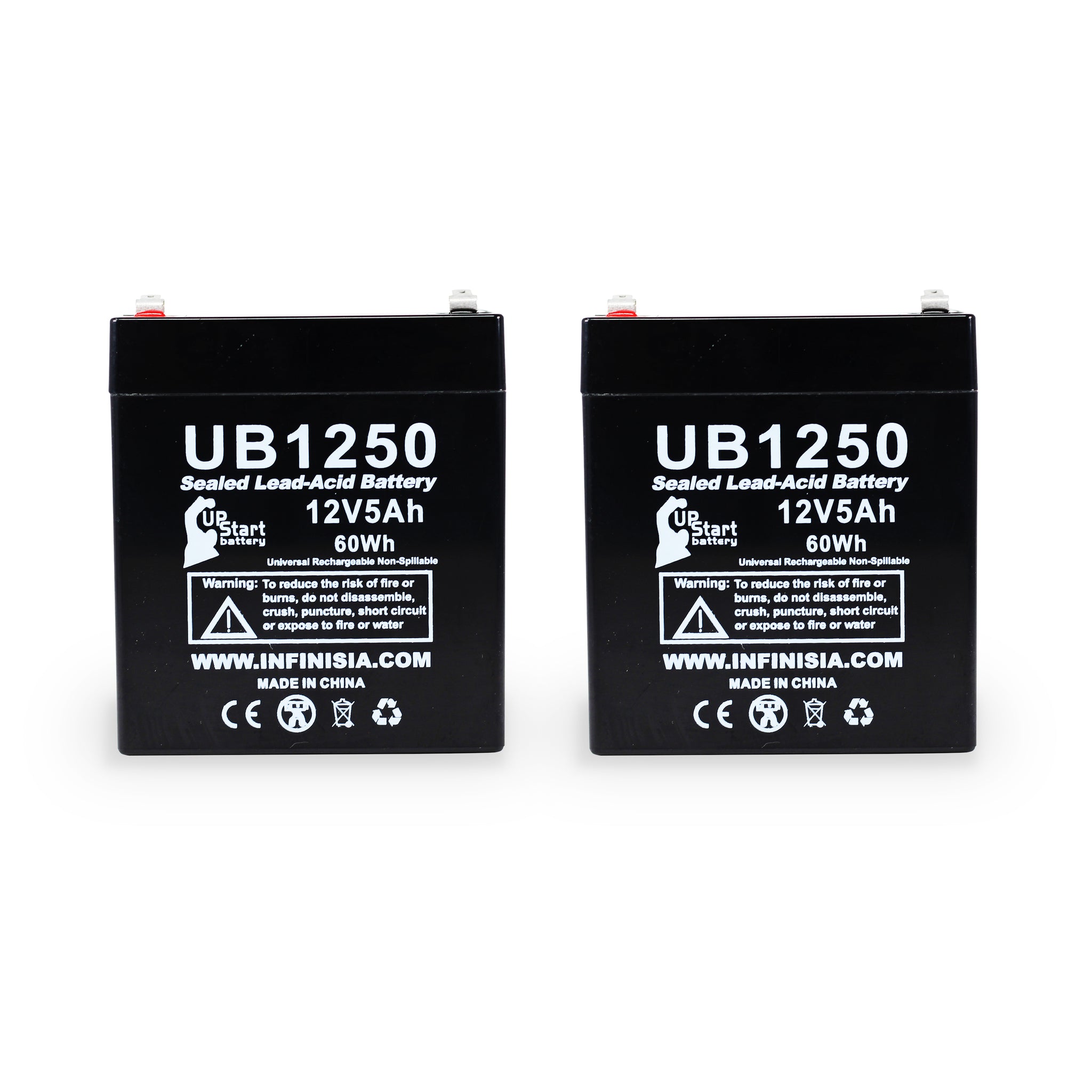 2x Pack - APC BACK-UPS ES BE500 Battery - Replacement UB1250 Universal ...